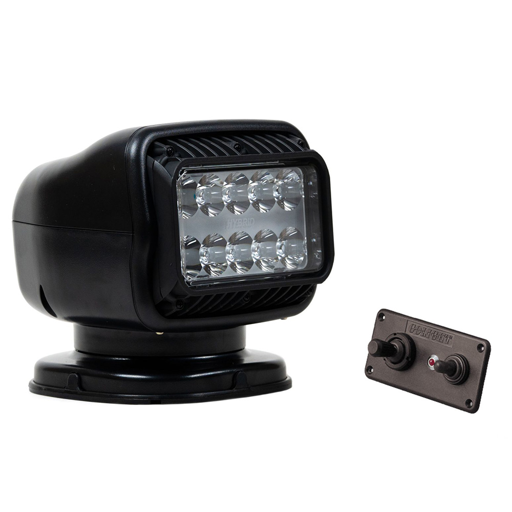 Golight GT Series LED Hybrid Light Permanent Mount w/Handheld Wireless Remote - 12V - Black ...