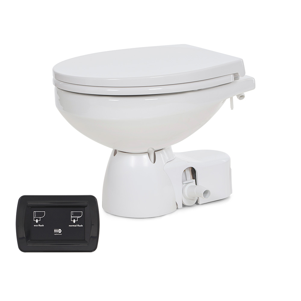 Jabsco Quiet Flush E2 Fresh Water Toilet Regular Bowl - 12V – Soft ...