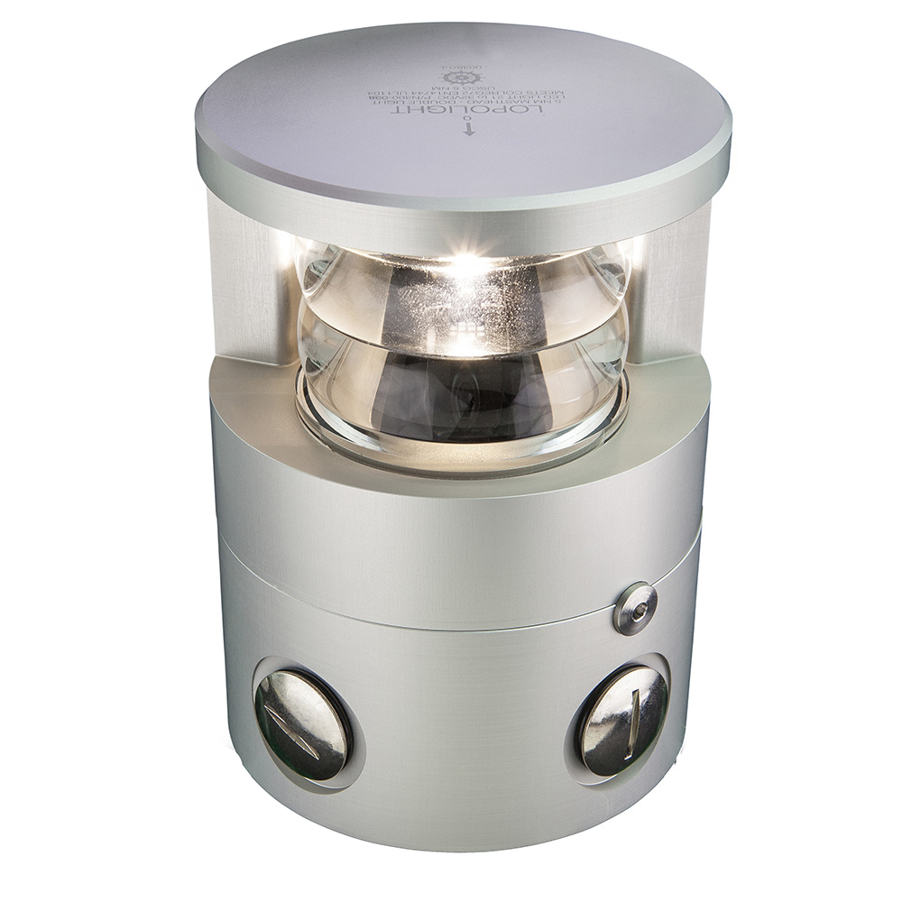Lopolight 225° Double Masthead Light - 6NM - Silver Housing | CWR ...