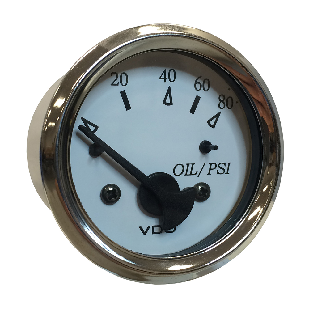 VDO Cockpit Marine 52MM (2-1/16") Oil Pressure Gauge - White Dial ...